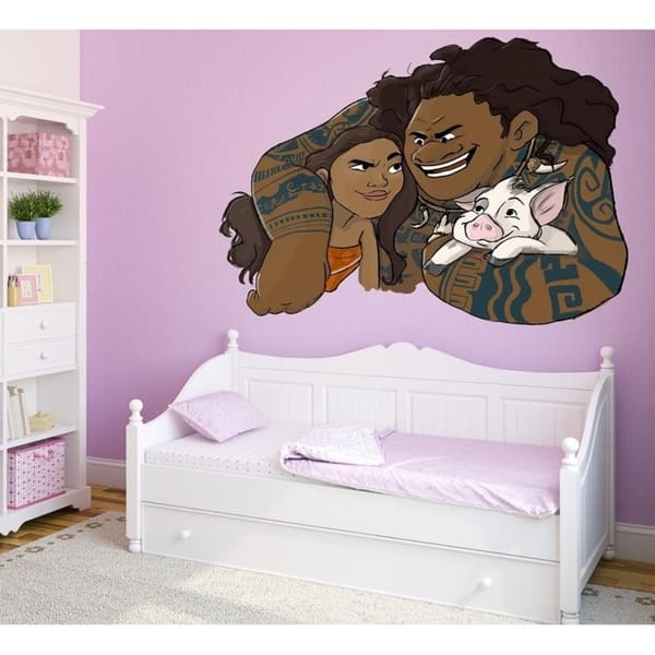 Moana Maui Cartoon Full Color Wall Decal Sticker K-776 FRST Size 52"x80 ...