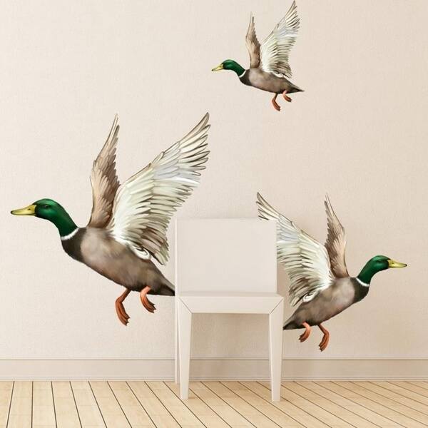 Ducks Nature Wildlife Full Color Wall Decal Sticker K-778 FRST Size 20 ...