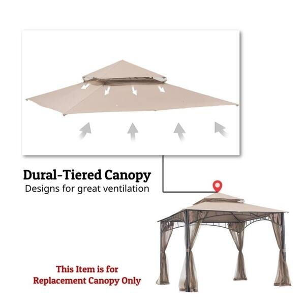 Sunjoy Replacement Canopy Set for Gazebo Model L-GZ136PST-2 - Bed Bath ...