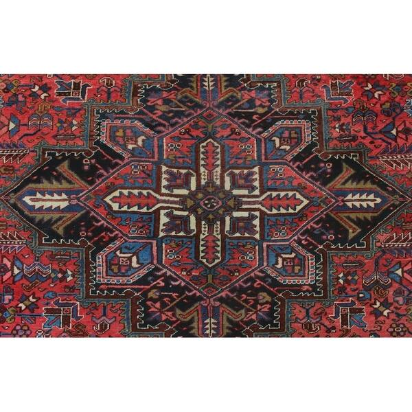 Noori Rug Semi-Antique Heriz Elham Red/Blue Rug - 9'1 x 13'10 - Bed ...