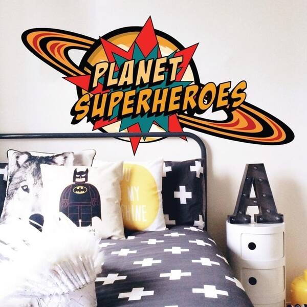 Planet Superheros Full Color Wall Decal Sticker K-827 FRST Size 40"x63 ...