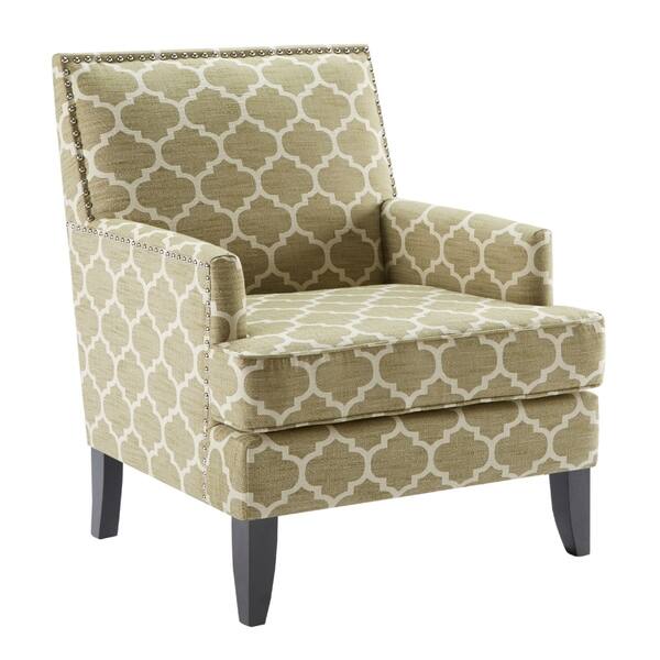 Madison Park Charlie Green/White Track Arm Club Chair - Bed Bath ...
