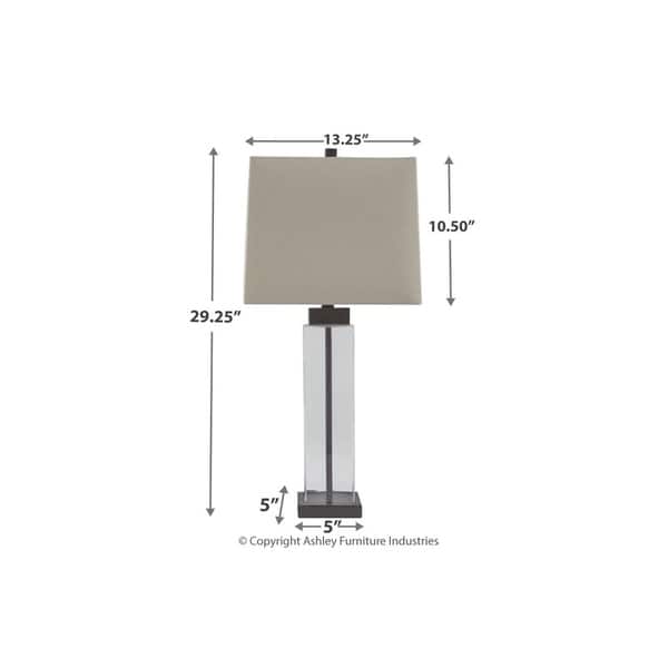 Alvaro Clear and Bronze Finish 29 Inch Table Lamps Set of 2 - 13"W x 13 ...