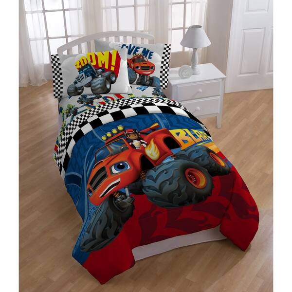 Nickelodeon Blaze Fast Track Reversible Twin Comforter - Bed Bath ...