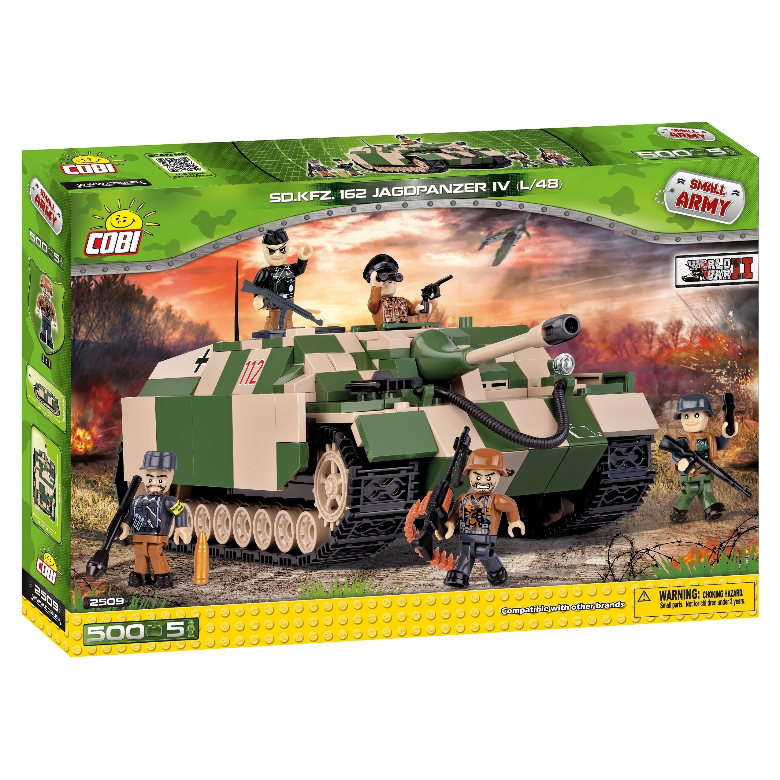 COBI Small Army World War II Sd.Kfz. 162 Jagdpanzer IV Tank 500 Piece ...