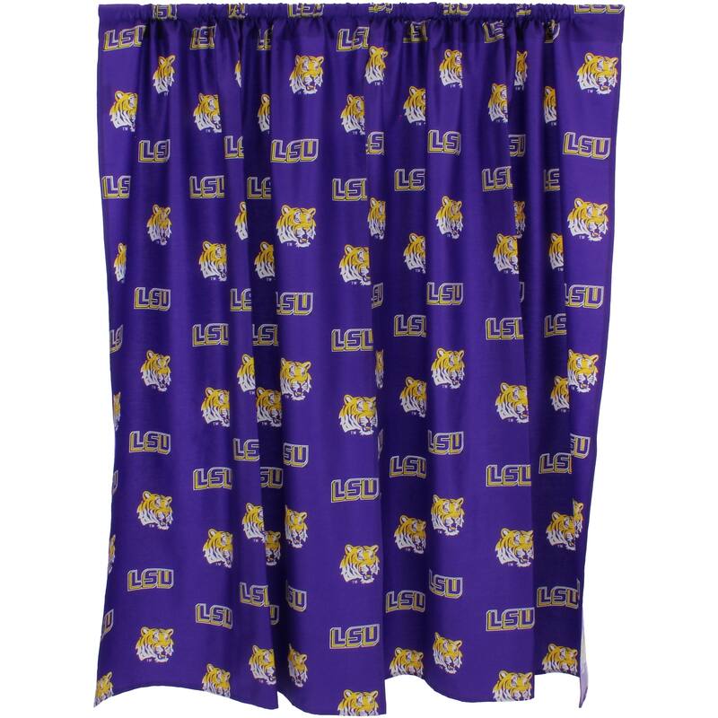 LSU Tigers Curtain Panels, Set of 2 - Overstock - 21018302
