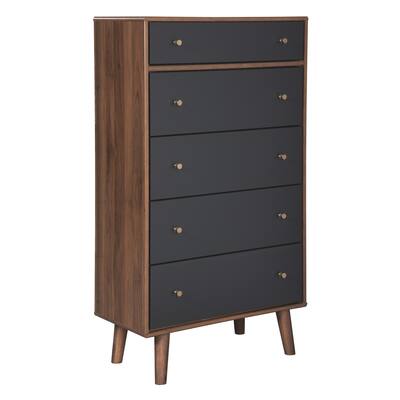 Daneston Brown/Graphite Chest of Drawers - Overstock - 21022527