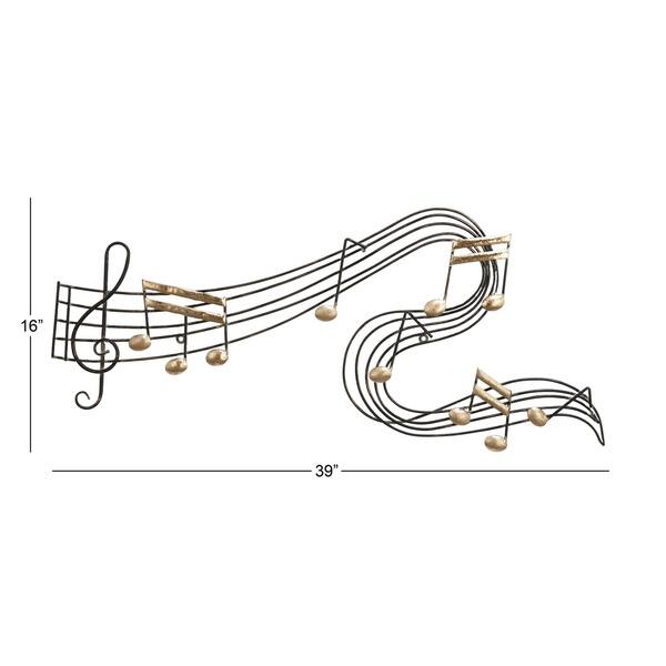 Porch & Den Hernando Beautiful Metal Music Notes Wall Art - Bed Bath ...