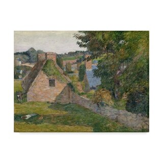 Paul Gauguin 'The Field Of Deroutlollichon' Canvas Art - Multi-color ...