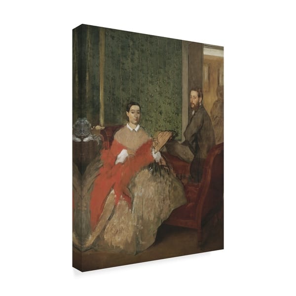 Edgar Degas 'Edmondo And Therese Morbilli' Canvas Art - Multi-color ...