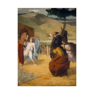 Edgar Degas 'Alexander And Bucephalus' Canvas Art - Multi-color - Bed ...
