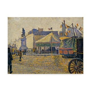 Paul Signac 'Place De Clichy' Canvas Art - Multi-color - Bed Bath ...