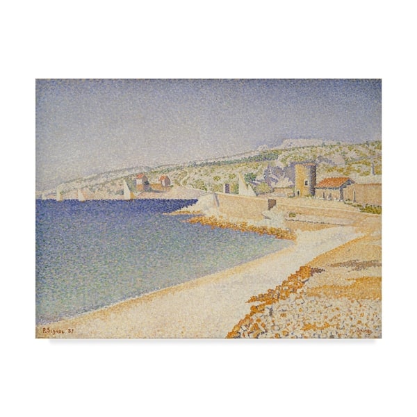 Paul Signac 'The Jetty At Cassis Opus' Canvas Art - Multi-color - Bed ...