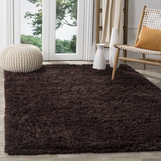 Safavieh Classic Ultra Handmade Chocolate Brown Shag Rug - 3' x 5 ...