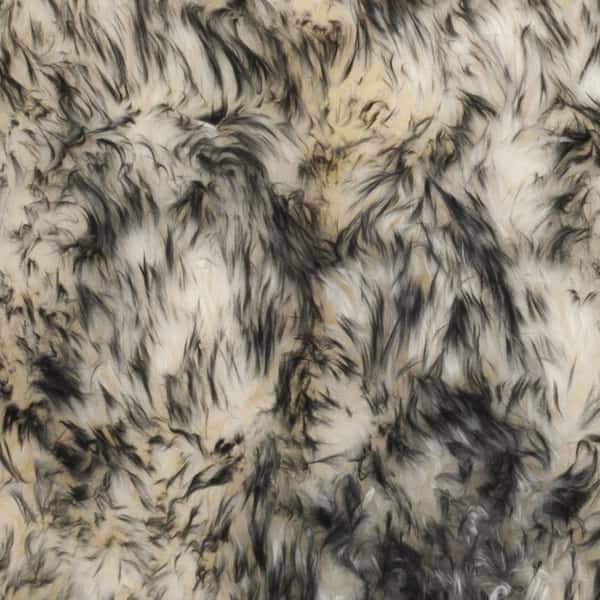 Safavieh Prairie Natural Pelt Sheepskin Wool Ivory/ Dark Charcoal Shag ...