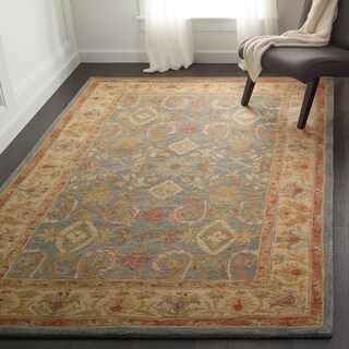 Safavieh Handmade Anatolia Oriental Legacy Light Blue Hand-spun Wool ...