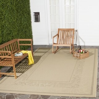 Safavieh Beachview Natural/ Brown Indoor/ Outdoor Rug - 7'10 x 11 ...