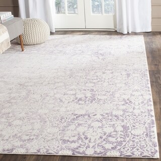 Safavieh Passion Watercolor Vintage Lavender/ Ivory Distressed Rug - 8 ...