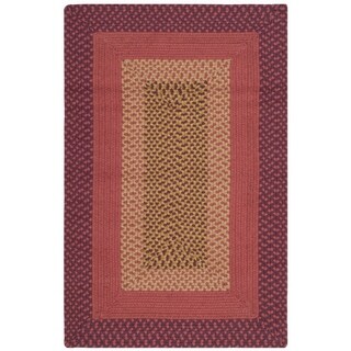 Safavieh Hand-woven Reversible Pink Braided Rug (2'6 x 4') - multi ...