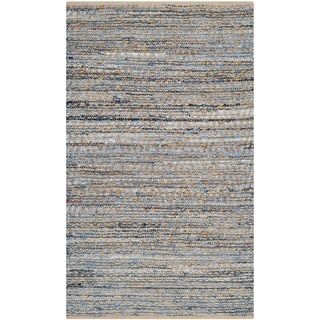 Safavieh Hand-Woven Cape Cod Natural / Blue Jute Rug (2' x 4') - Bed ...