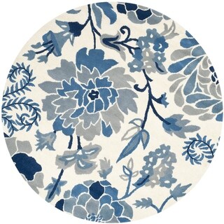 Martha Stewart by Safavieh Dreamy Floral Azurite Wool Rug - Bed Bath ...