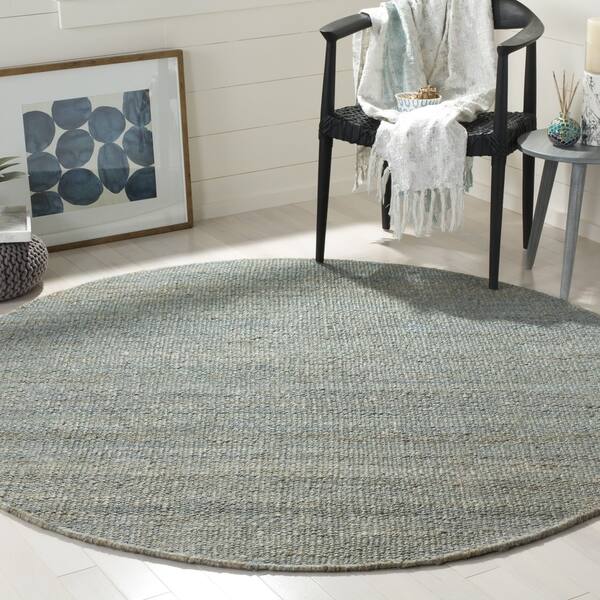 Safavieh Hand-Woven Natural Fiber Blue Jute Rug (6' Round) - Bed Bath ...