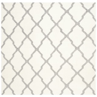 Safavieh Hand-woven Reversible Dhurries Ivory/ Grey Wool Rug - 6' - Bed ...