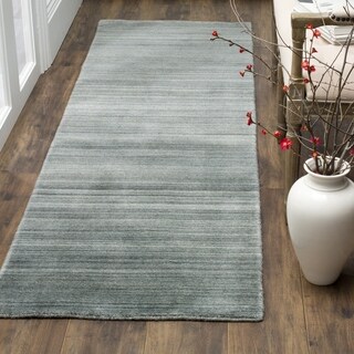 Safavieh Handmade Himalaya Slate/ Blue Wool Runner Rug - Bed Bath ...