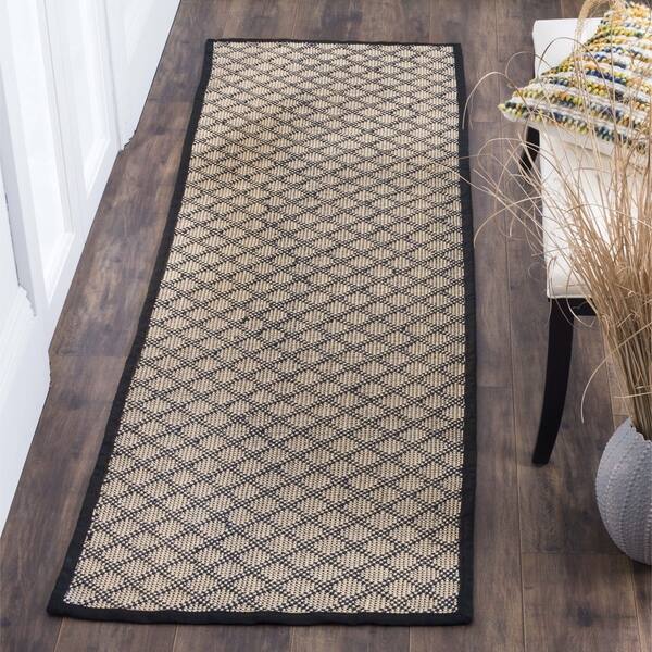 Safavieh Four Seasons Contemporary Trellis Ivory / Black Runner Rug ...