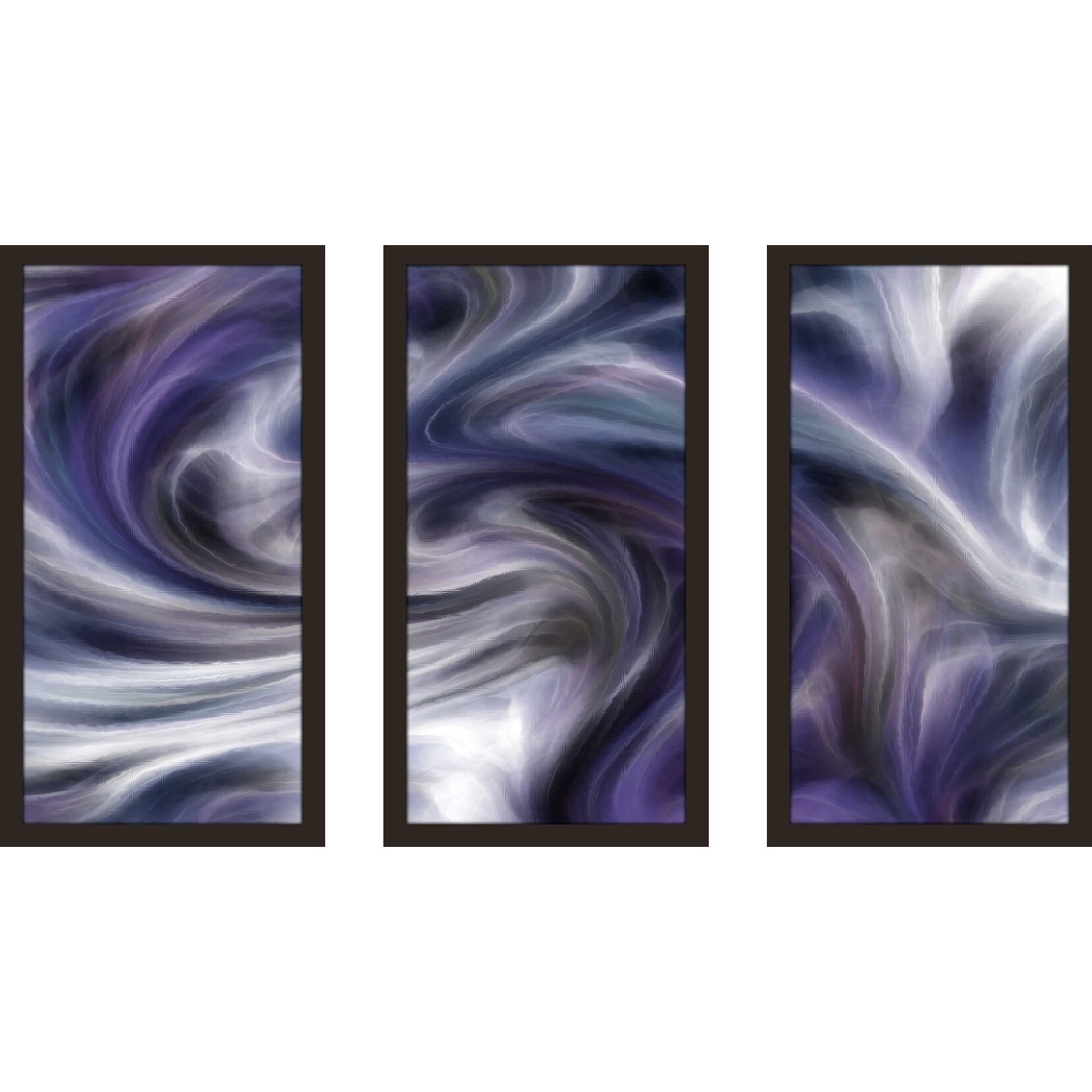"Yellow Wave " Framed Acrylic Wall Art Set of 3 - Bed Bath & Beyond ...