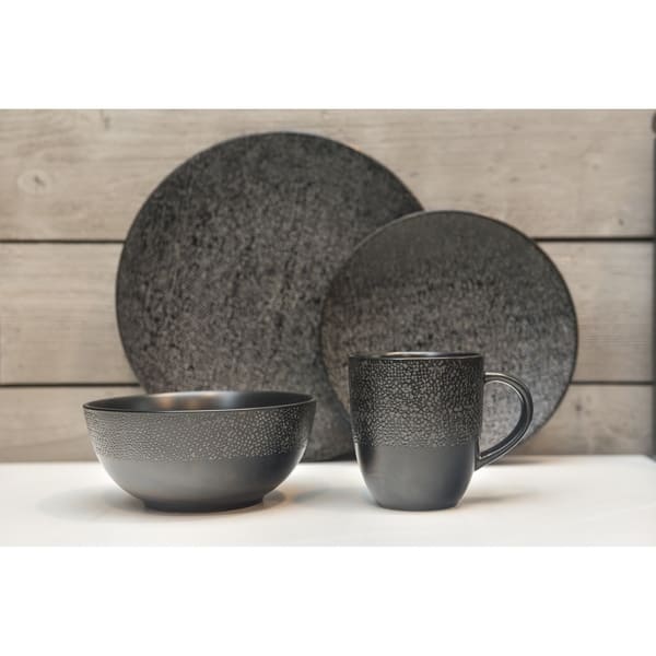 Matrix Black 16Pc Dinner Set - On Sale - Bed Bath & Beyond - 21117253