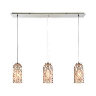 Ansegar 3-Light Linear Pan Pendant, Satin Nickel - Bed Bath & Beyond ...