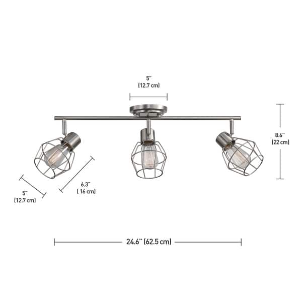 Jax 3-Light Track Lighting, Bulbs Included - Bed Bath & Beyond - 21130078