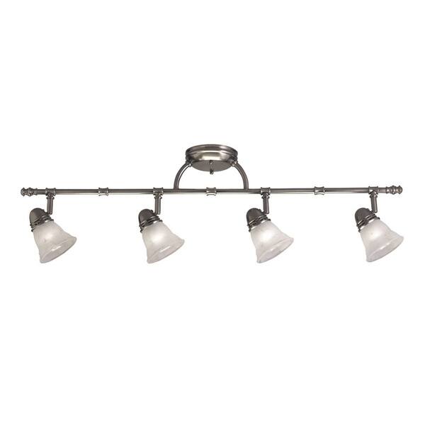 Aztec Lighting 4-light Antique Pewter Rail/Semi-Flush Fixture - Bed ...