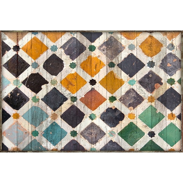 Renwil Color Tile - Large Rectangular Canvas Wall Art - Blue/Green ...