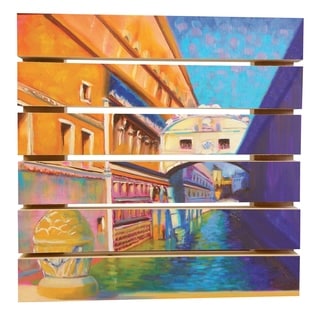 ArtWall Susi Franco 'Venezia Ponte di Sospiri' Wood Pallet Art - Bed ...