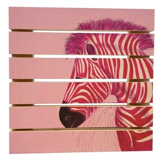 ArtWall Lindsey Janich 'Pink Zebra' Wood Pallet Art - Bed Bath & Beyond ...