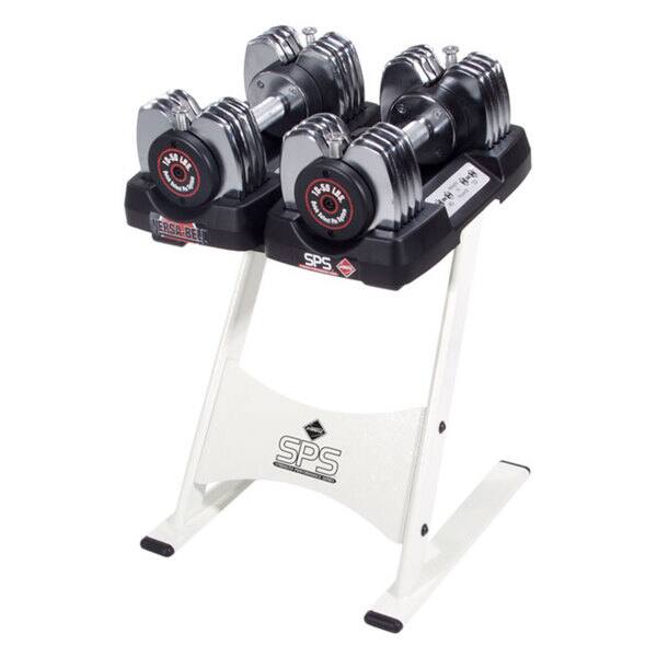 Adjustable 50 lb. Dumbbell System with Stand - Bed Bath & Beyond - 2116705