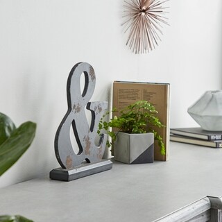 Dark Grey MDF Industrial Decorative Sign - 10 x 3 x 12 - Bed Bath ...