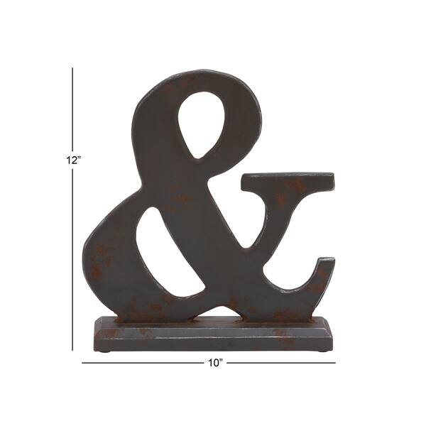 Dark Grey MDF Industrial Decorative Sign - 10 x 3 x 12 - Bed Bath ...