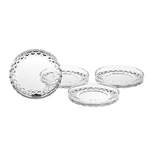 Majestic Gifts European Crafted Cut Crystal Coasters- 4.25" Diameter ...