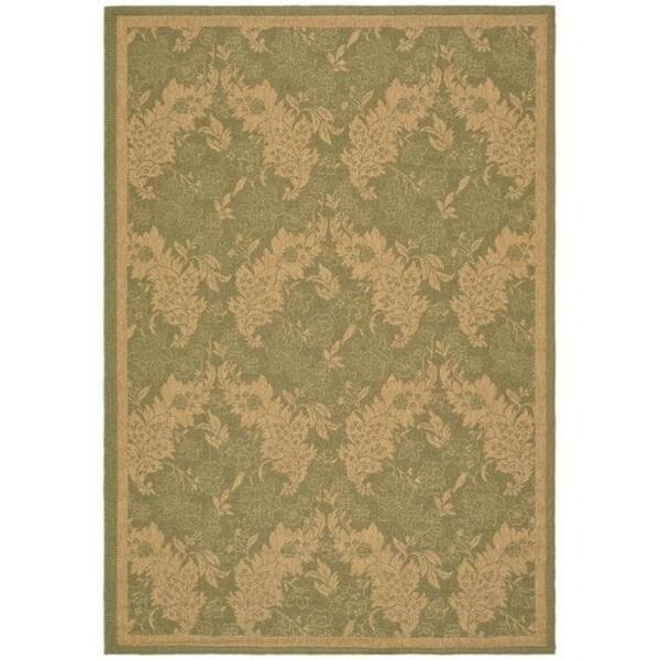 Safavieh Courtyard Divine Green/ Natural Indoor/ Outdoor Rug - multi ...