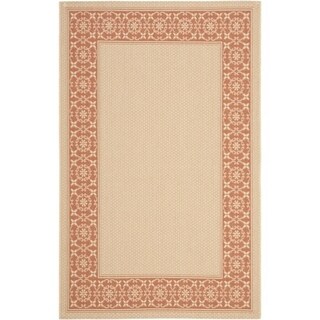 Safavieh Courtyard Cream/ Terracotta Indoor/ Outdoor Rug - multi - 6'7 ...