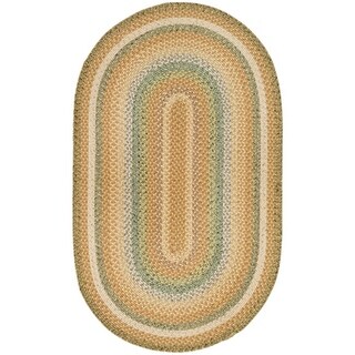 Safavieh Hand-woven Reversible Tan Braided Rug - 3' x 5' - Bed Bath ...