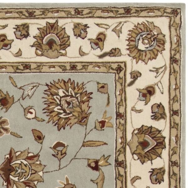 Safavieh Hand-Hooked Total Performance Traditional Light Blue / Ivory ...