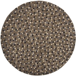 Safavieh Handmade Sprinkles Dark Grey New Zealand Wool Rug - 6' - Bed ...