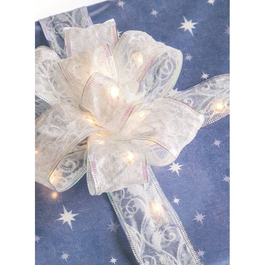 Sullivans White Decorative LED Lighted Bow - Overstock - 21214197