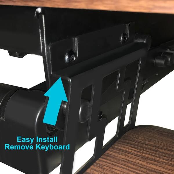AIRLIFT Walnut 35.4 in Height Adjustable Standing Desk Converter ...
