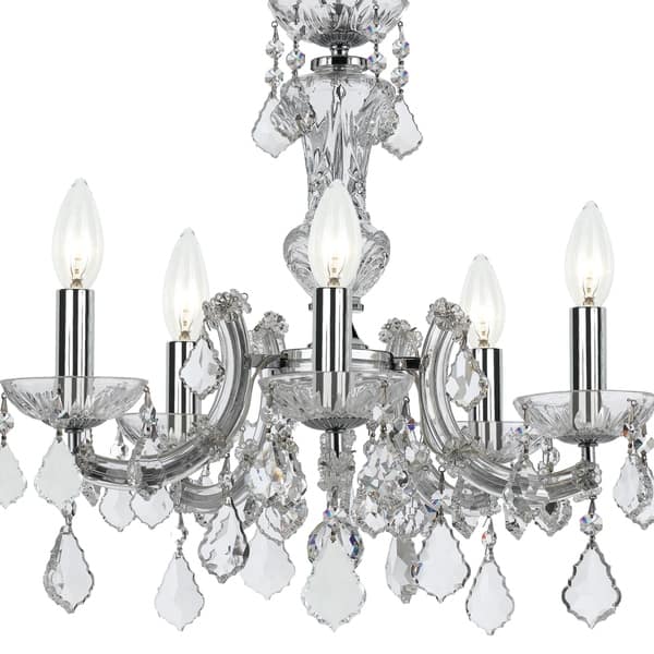 5-light Chrome/ Crystal Mini Chandelier - Bed Bath & Beyond - 21234813