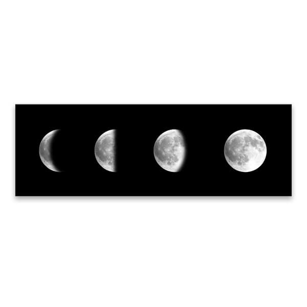 "Moon Phases Panel" Coated Embellished Canvas - 36W x 12H x 1.25D ...